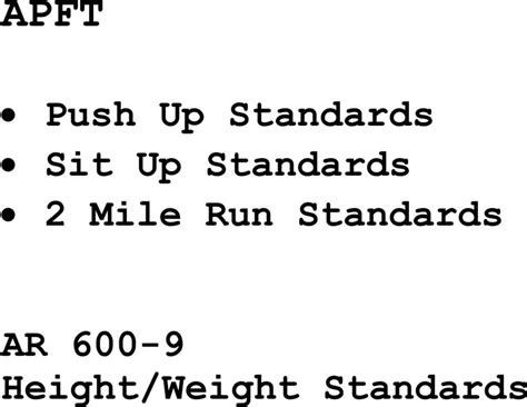 Free Apft Chart Pdf 381kb 6 Pages
