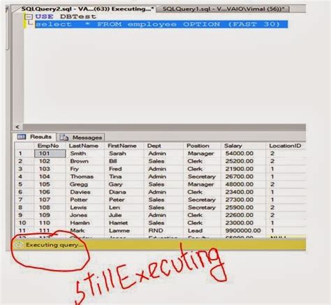 Sqlnosql Public Diary Use Of Fast In Sql Server