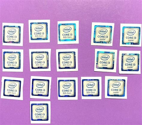 Lot Of 16 Intel Core I3 Inside 8th Gen Stickers Genuine Hologram Shiny