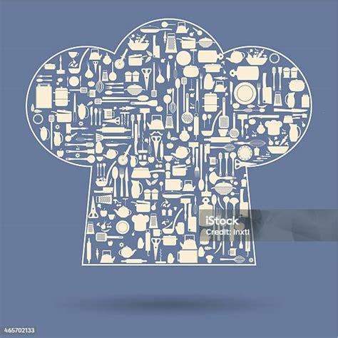 요리사 모자 실루엣 귀여운 주방 커트러리 Inside 벡터 일러스트레이션 가정 생활에 대한 스톡 벡터 아트 및 기타 이미지 가정 생활 가정 주방 가정의 방 Istock