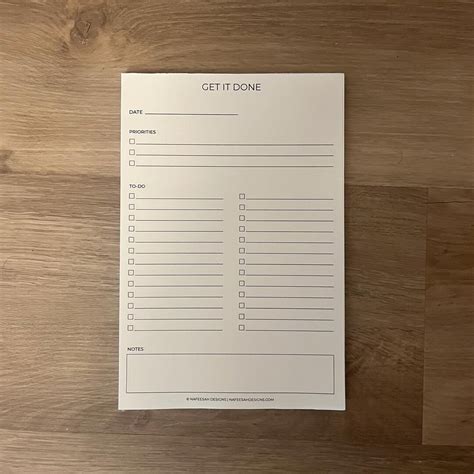 Personalized To Do List Notepad 50 Sheets Custom To Do List Notepad 6x9 Notepad 2025 Planner