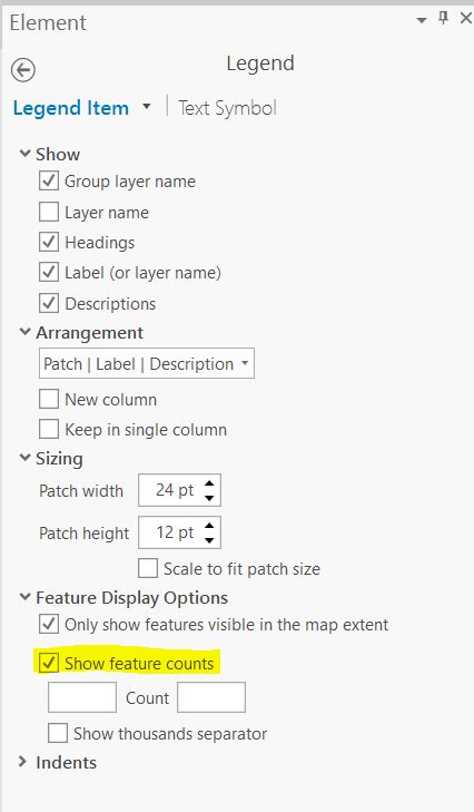Symbology Showing Number Of Features In Contents Pane Of Arcgis Pro Geographic Information