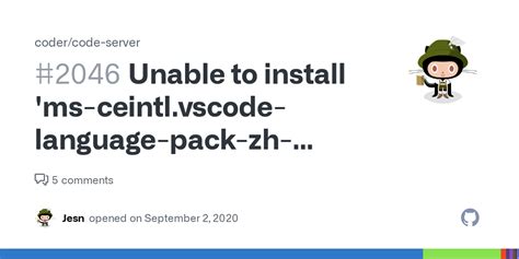 Unable To Install Ms Ceintl Vscode Language Pack Zh Hans Extension