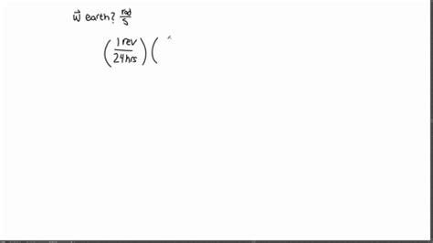 Solved Calculate The Angular Velocity Of Earth