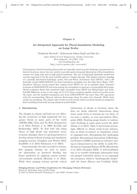 PDF An Integrated Approach For Flood Inundation Modeling On Large Scales