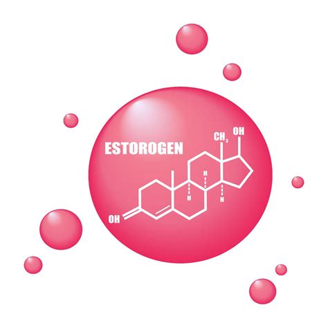 Estrogen Icon Estrogen Hormone Molecular Formula Sign Estrogen Hormone Science Symbol