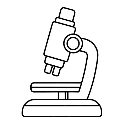 Drawing Of A Microscope Hand Draw Microscope Vector Art Premium Ai Generated Vector