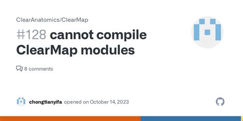 Cannot Compile Clearmap Modules · Issue 128 · Clearanatomicsclearmap