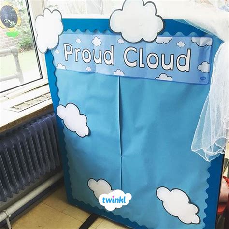 Proud Cloud Motivational Classroom Bulletin Board Grundschulklasse Ideen Für Das