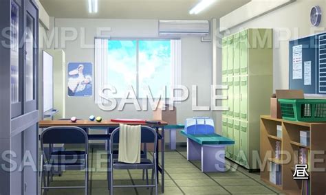 【背景素材】テニス部 部室 学園編part10 1711gakuen015 背景専門店みにくる Booth