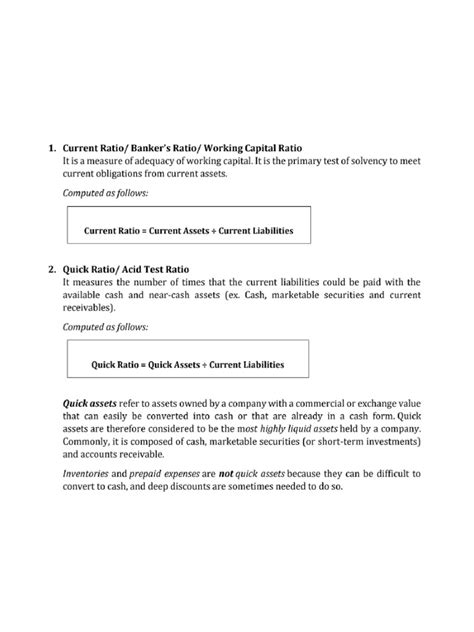 Fs Analysis Formulas Pdf