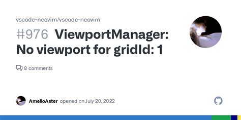 ViewportManager No Viewport For GridId Issue Vscode Neovim Vscode Neovim GitHub