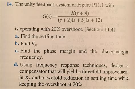 14 the unity feedback system of figure p11 1 with