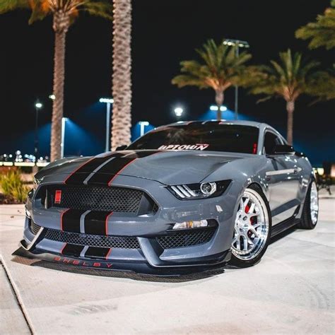 Ford Shelby Mustang Gt 350 In Grey With Red Stripes