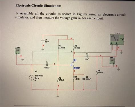 Solved Electronic Circuits Simulation 1 Assemble All The