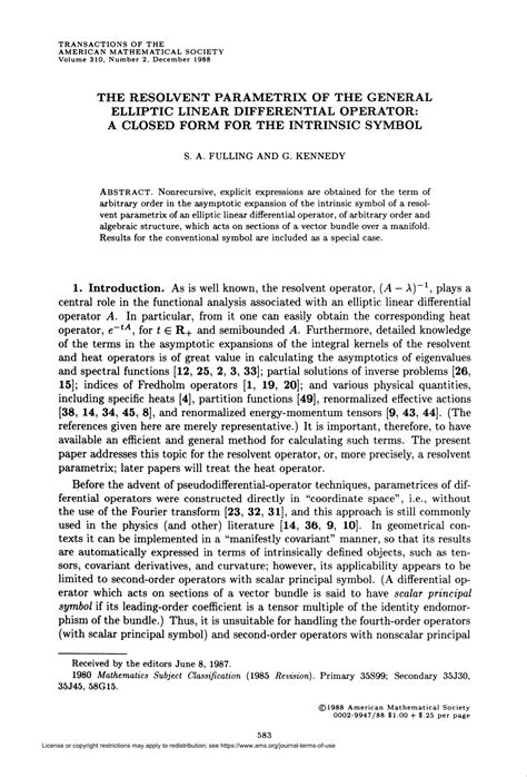 the resolvent parametrix of the general elliptic linear differential