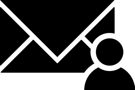 mail user icon in black and white color 24253505 vector art at vecteezy