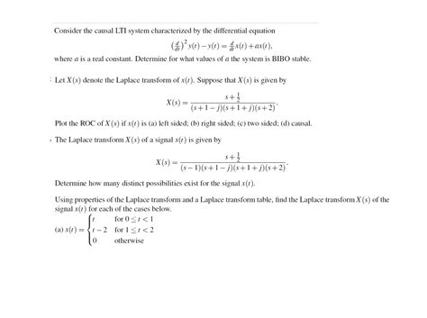 Solved Consider The Causal LTI System Characterized By The Chegg Com