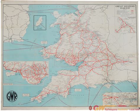Gwr Poster Map Of The System Circa 1930s With Posters