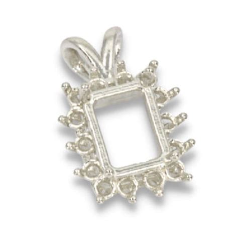 Emerald Cluster Pre Notched Pendant Mounting Jamming Gems