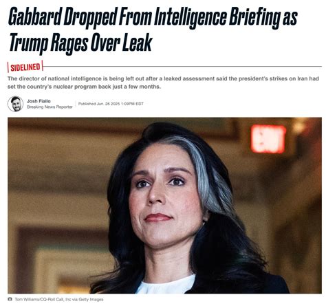 When The Director Of Intelligence Is Excluded From Intel Briefings And