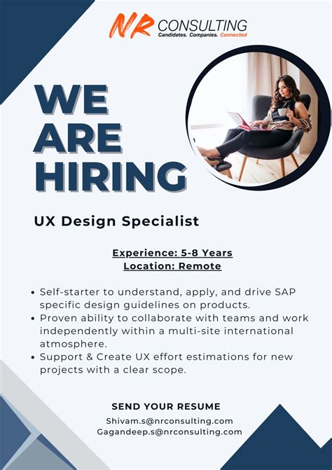 Nr Consulting On Linkedin Uxdesign Userexperience Digitaldesign Hiringnow Remotework…