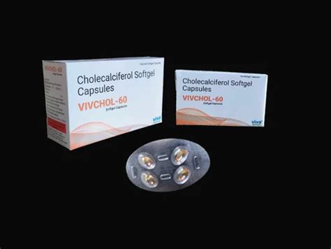 Vivchol 60 Softgel Capsules Cholecalciferol 60000 Iu Vitamin D3