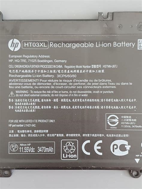 Hp Original Laptop Battery Ht Xl Spare Part L Computers Tech Laptops Notebooks