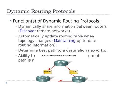 Ppt Dynamic Routing Protocols Functions Of Dynamic Routing