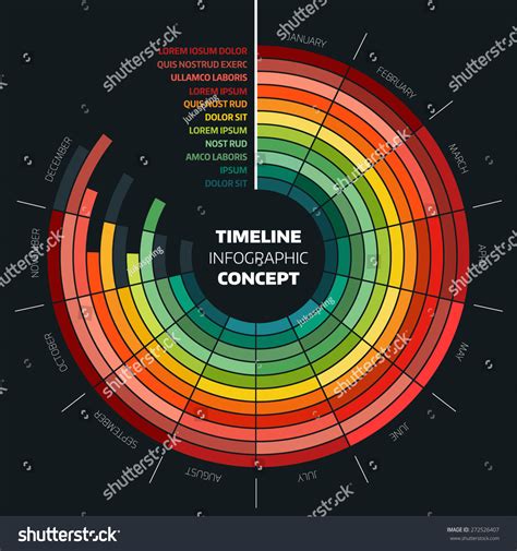 Business Infographics Circle Timeline Concept Vector Stock Vector Royalty Free 272526407