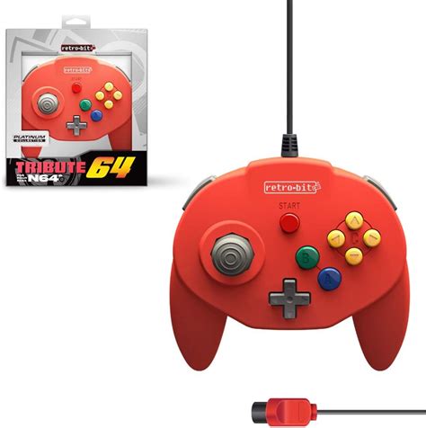 Retro Bit N64 Tribute 64 Wired Controller Red Au Video Games
