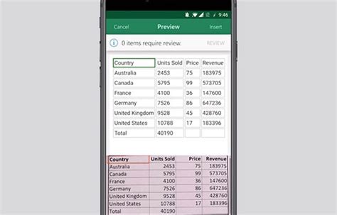 watch microsoft excel mobile take pictures of data tables and import
