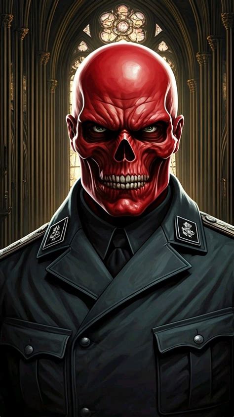 Red Skull Marvel Comics Character Digital Art Wallpaper In 2025 Red