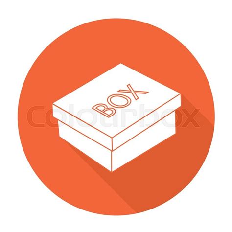 White Vector Box On Color Circle Stock Vector Colourbox