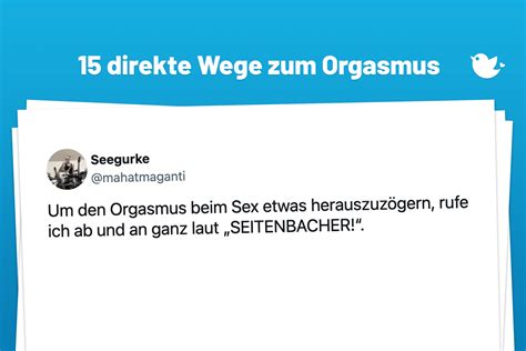 Endlich Entspannung Tweets Ber Den Orgasmus Twitterperlen
