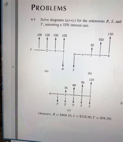 Solved PROBLEMS Solve Diagrams A C For The Unknowns R Chegg