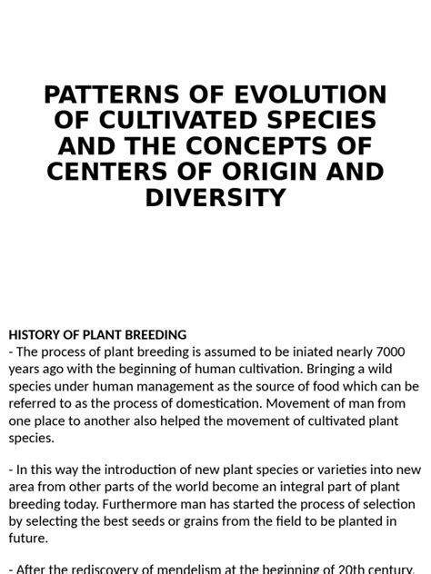 Patterns Of Evolution Pdf Hybrid Biology Plant Breeding