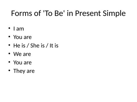 To Beverb Verb For Learned At Level A2 E Pptx