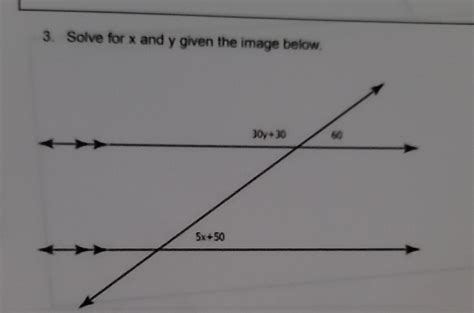 Solved 3 Solve For X And Y Given The Image Below