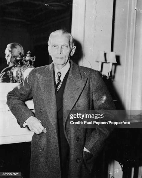 Portrait Of Pakistani Lawyer And Politician Muhammad Ali Jinnah