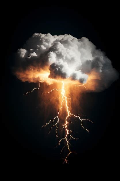 Premium Ai Image Isolated Lightning And Thundercloud