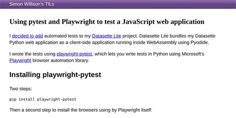 Using Pytest And Playwright To Test A Javascript Web Application