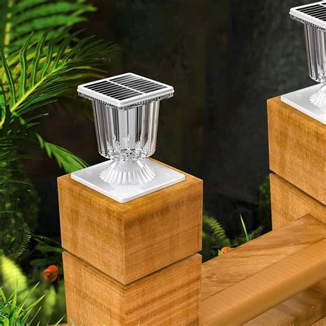 Deck Post Solar Light Caps 4 Pk