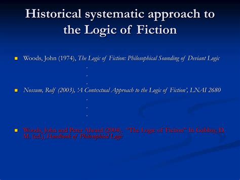 PPT Logic Of Fiction And Logic In Computer Science PowerPoint Presentation ID