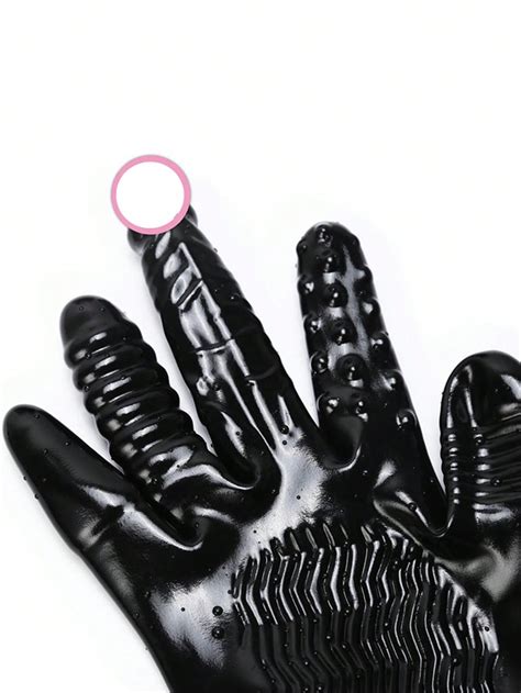 Vibrating Five Finger Love Glove Bdsm Tool Multi Functional Couple Plaything Silicone Sex Toy