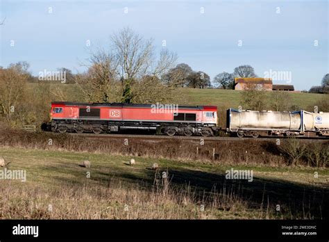 Db Class 66 Diesel Locomotive No 66078 Pulling Interbulk Tanks