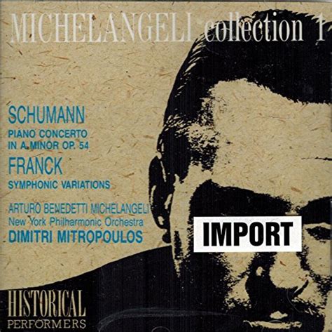 Schumann Michelangeli Mitropoulos Nyp Piano Concerto Music
