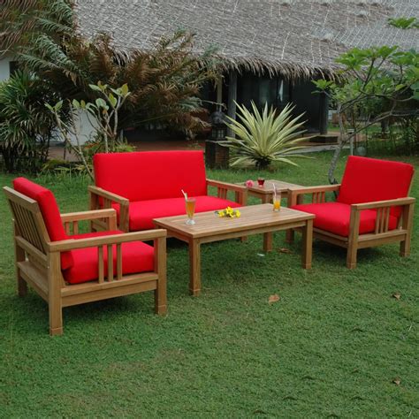 Anderson Teak Southbay Deep Seating 5 Pieces Conversation Set A Deckandco