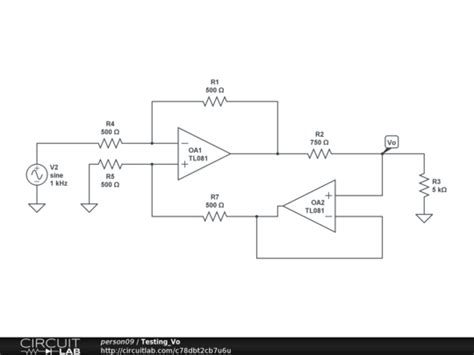 Testing Vo CircuitLab