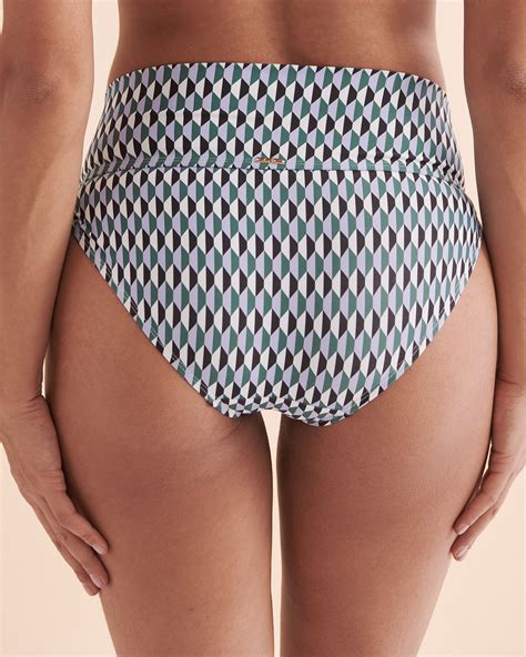 Boardwalk Geo High Waist Bikini Bottom Bikini Village